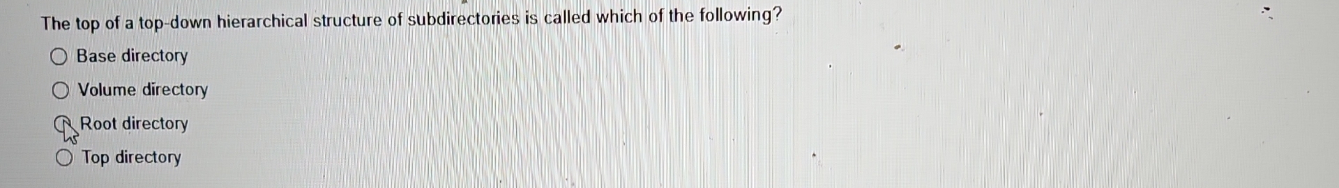 Solved The top of a top-down hierarchical structure of | Chegg.com