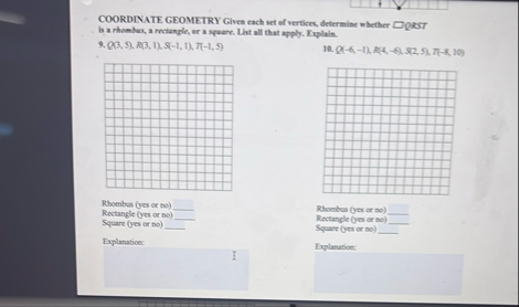 Solved COORDINATE GEOMETRY Gives each set of vertices, | Chegg.com