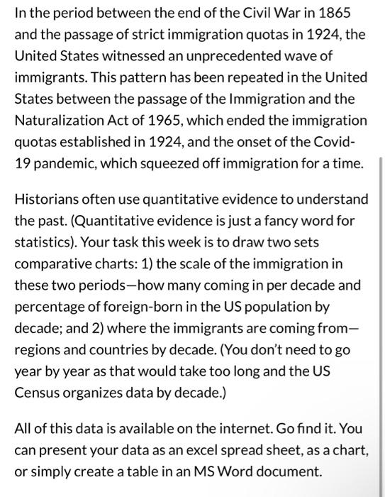 In the period between the end of the Civil War in | Chegg.com