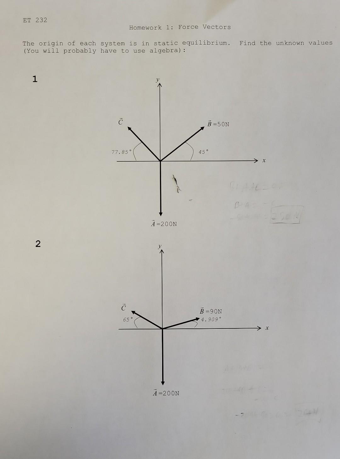 Solved Homework 1: Force Vectors The origin of each system | Chegg.com