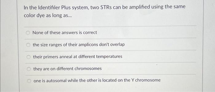 An STR locus has the following core repeat sequence | Chegg.com