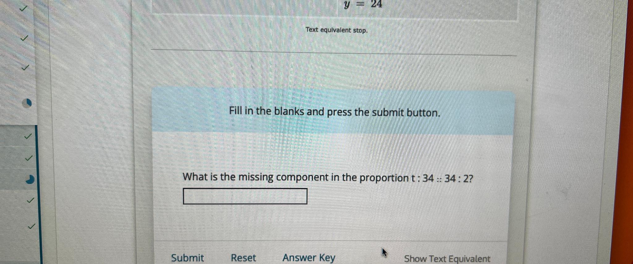 Solved Text equivalent stop.Fill in the blanks and press the | Chegg.com