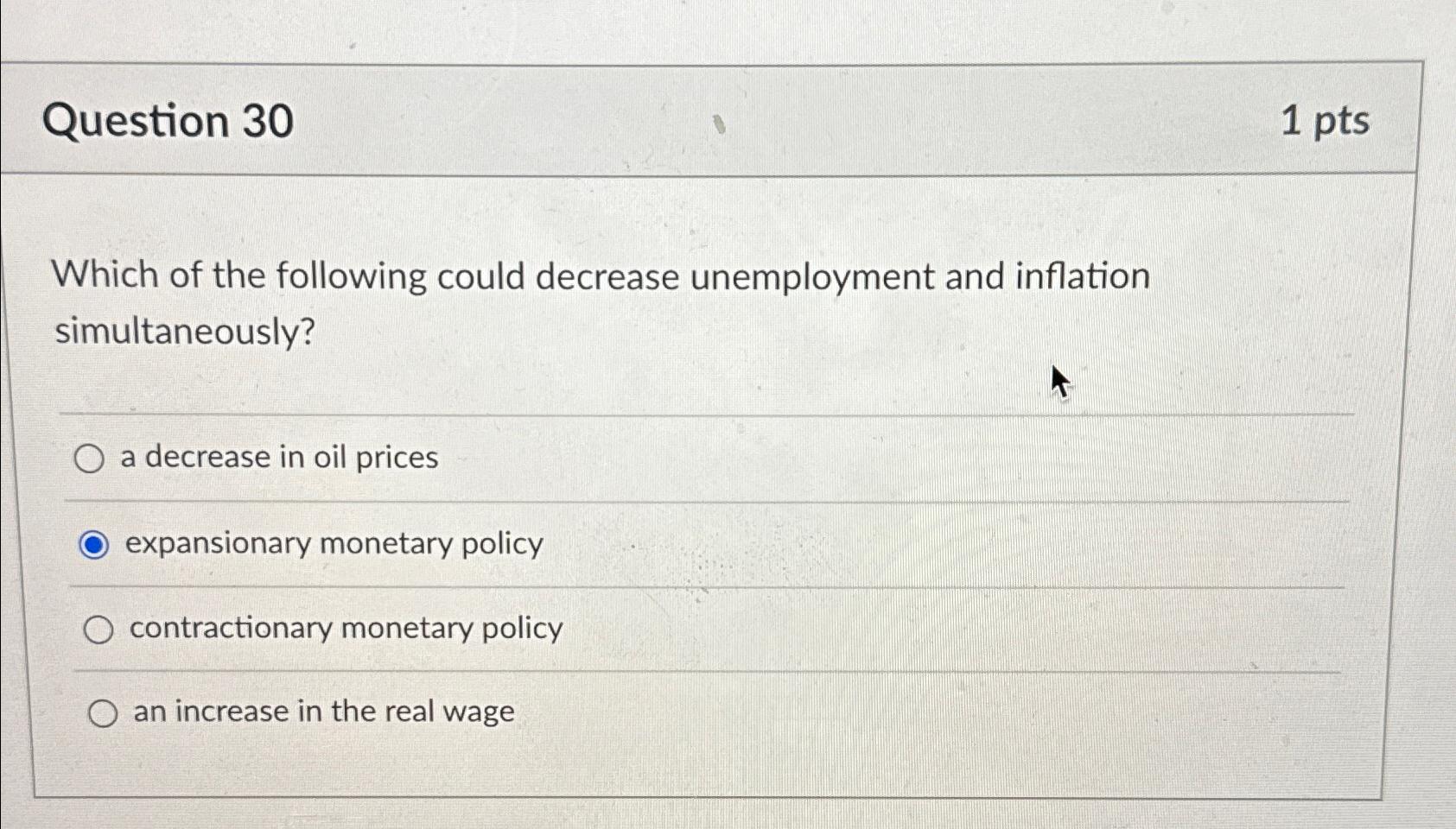Solved Question 301 ﻿ptsWhich of the following could | Chegg.com