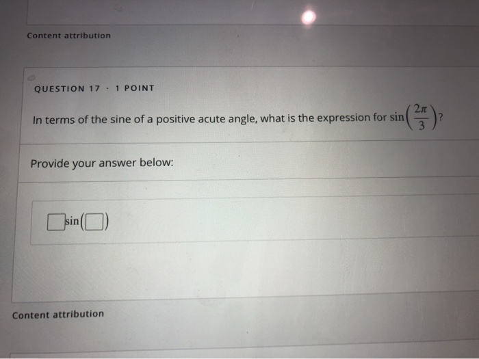 Solved Content attribution QUESTION 17 . 1 POINT In terms of | Chegg.com