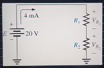 Solved find R1, ﻿R2 ﻿and their voltages | Chegg.com