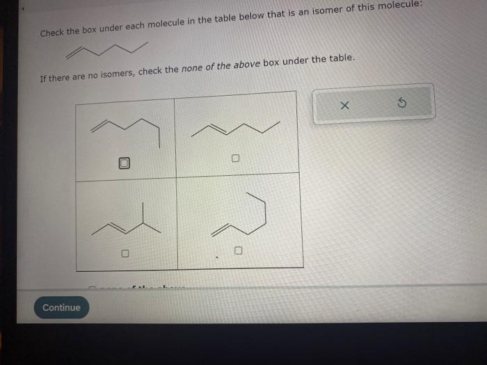 Solved Check the box under each molecule in the table below | Chegg.com