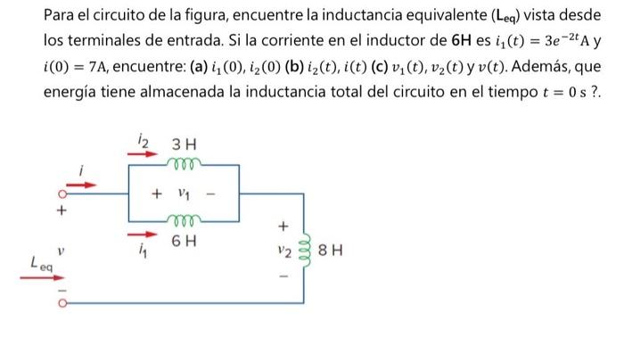 Solved Para el circuito de la figura, encuentre la | Chegg.com