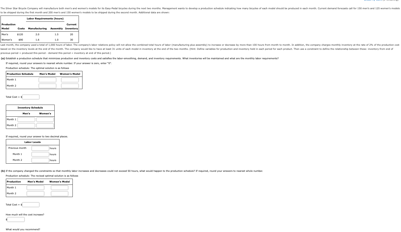 Solved Confused about how the minimum inventory affects | Chegg.com