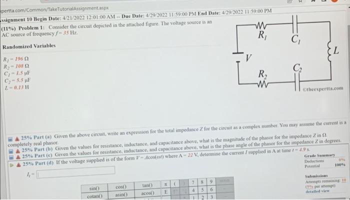 Solved pertta.com/common/Take TutorialAssignment aspx | Chegg.com