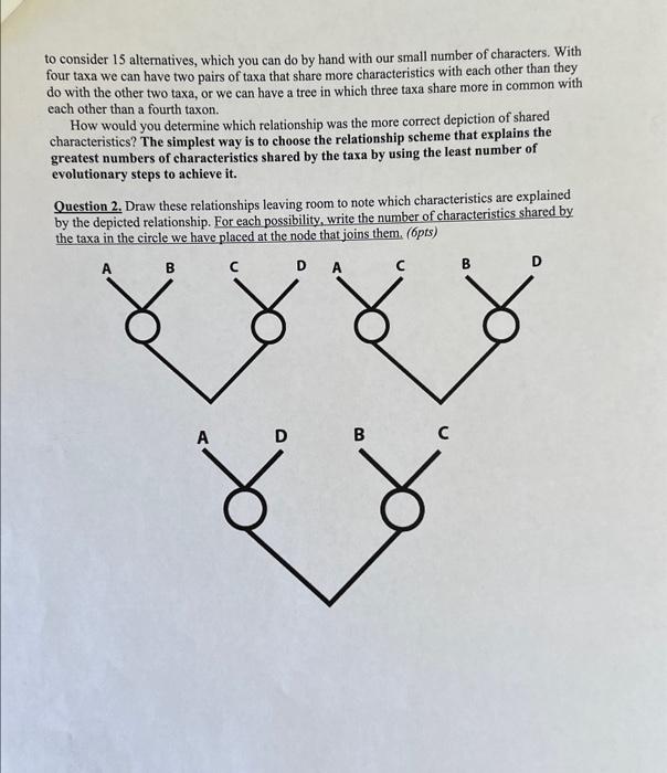 Solved Part 1. Constructing trees based on morphology using | Chegg.com