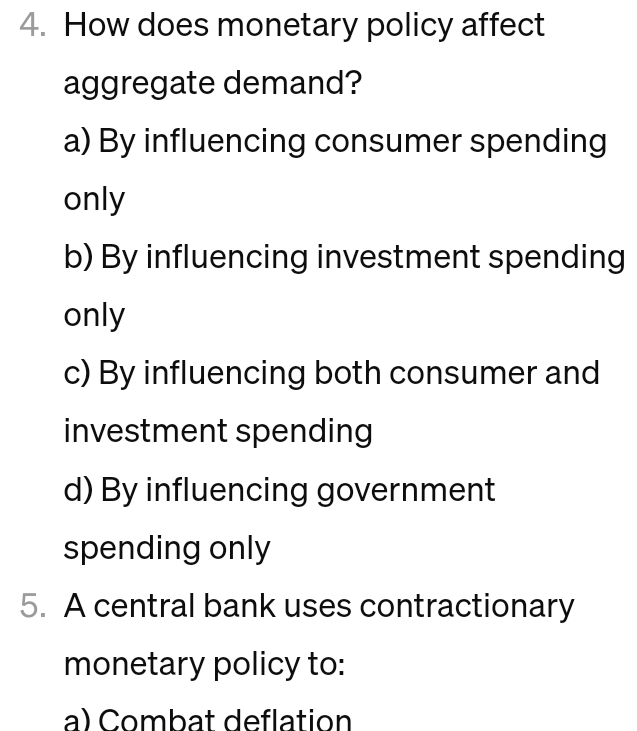 Solved Economics: How does monetary policy affect aggregate | Chegg.com