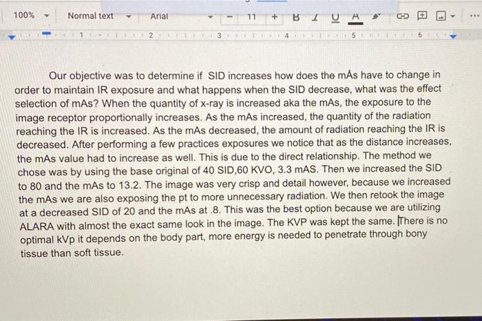 Solved IR exposure regardless of SID. . mass When SID | Chegg.com