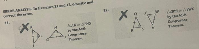 Solved ERROR ANALYSIS In Exercises 11 and 12, describe and | Chegg.com