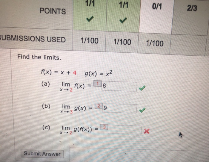 Solved 0/1 POINTS 2/3 SUBMISSIONS USED 1/100 1/100 1/100 | Chegg.com