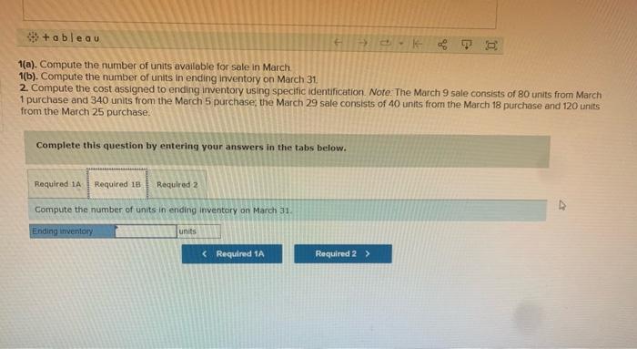 Solved Tableau DA 5.1: Quick Study, Computing goods | Chegg.com