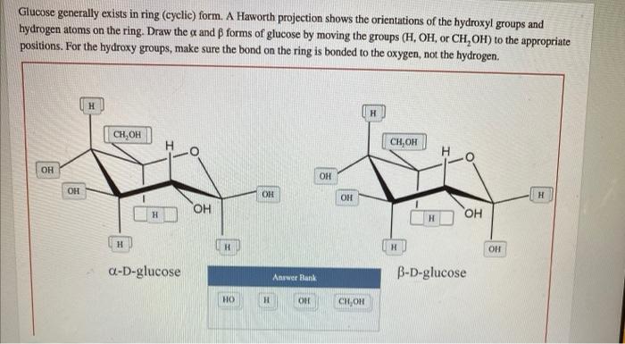 Solved Glucose generally exists in ring (cyclic) form. A | Chegg.com