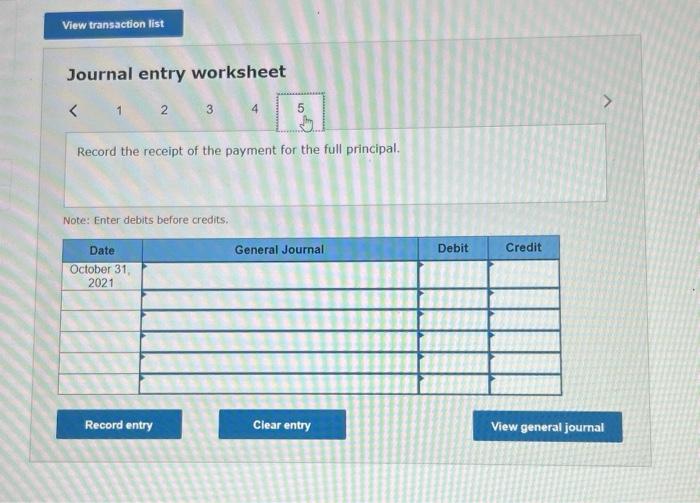Solved Journal entry worksheet Record the interest accrued | Chegg.com