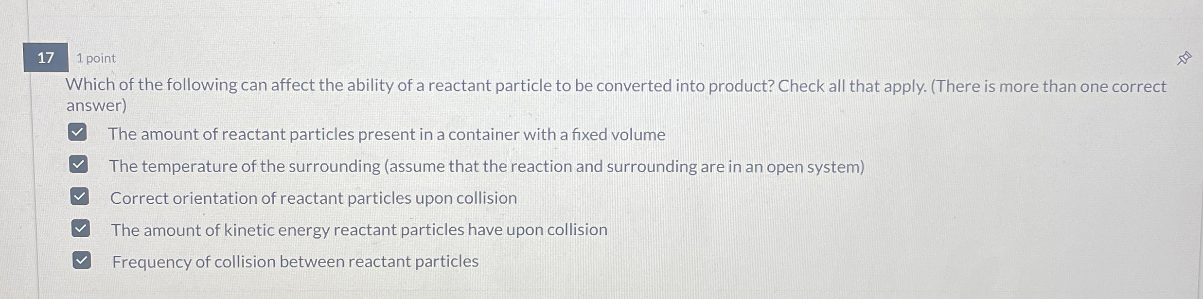 Solved 171 ﻿pointWhich of the following can affect the | Chegg.com