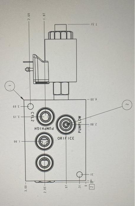 Solved The schematic to a hydraulic manifold is shown below. | Chegg.com