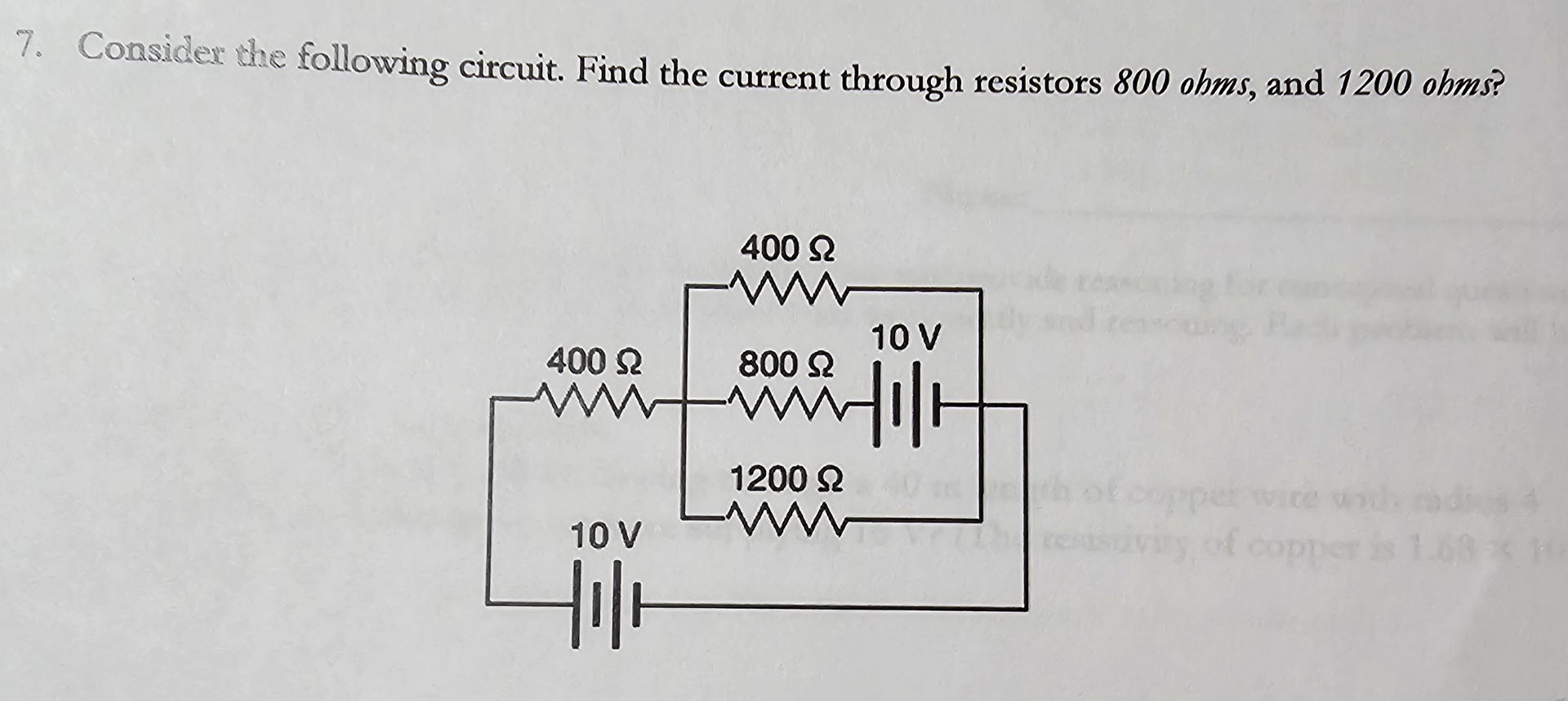 Solved Consider the following circuit. Find the current | Chegg.com