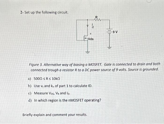 Solved 2- Set up the following circuit. Figure 3. | Chegg.com