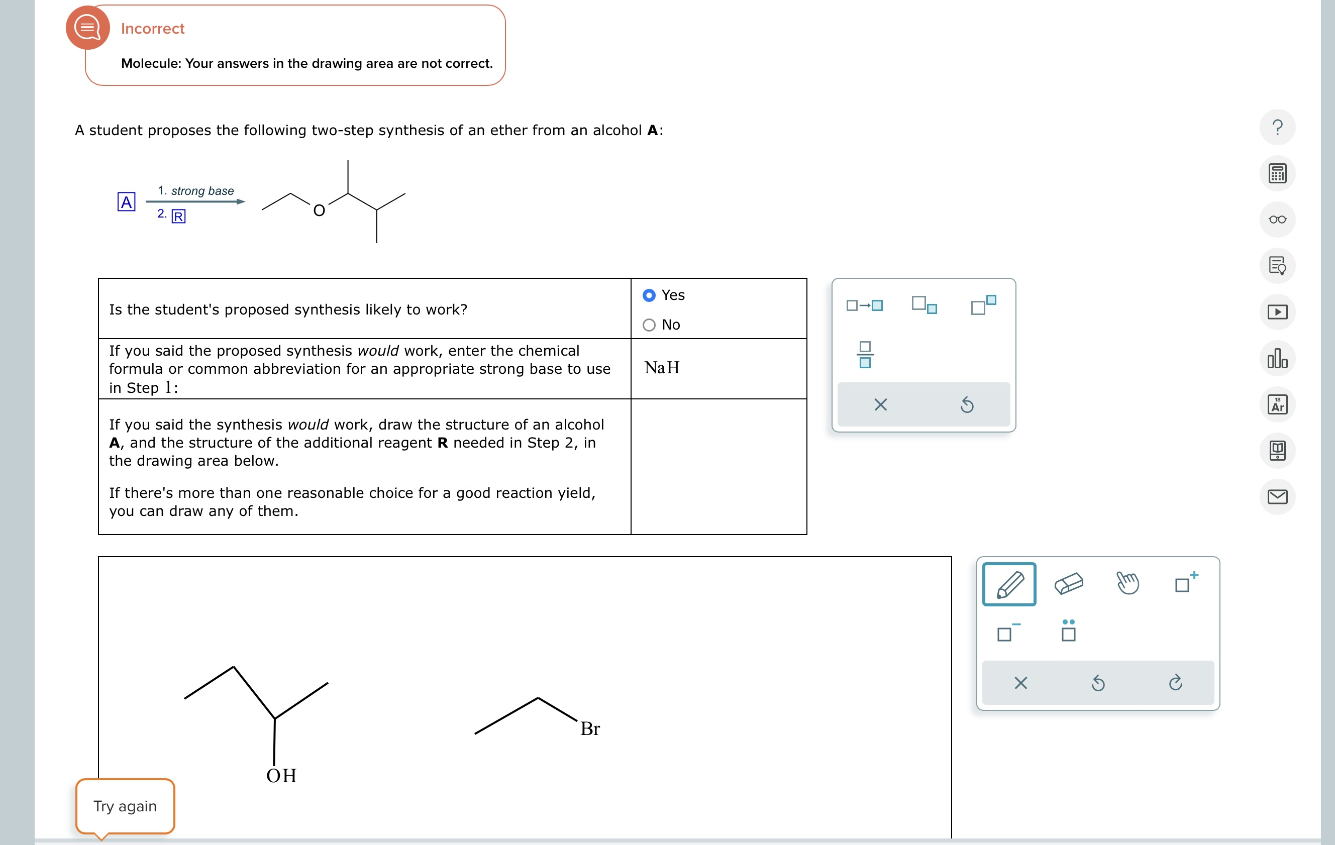 Solved A student proposes the following two-step synthesis | Chegg.com