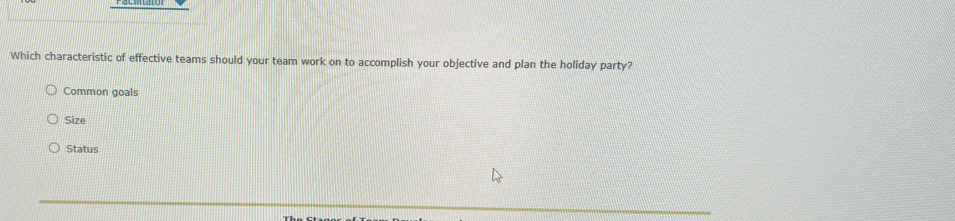 Solved Which characteristic of effective teams should your | Chegg.com