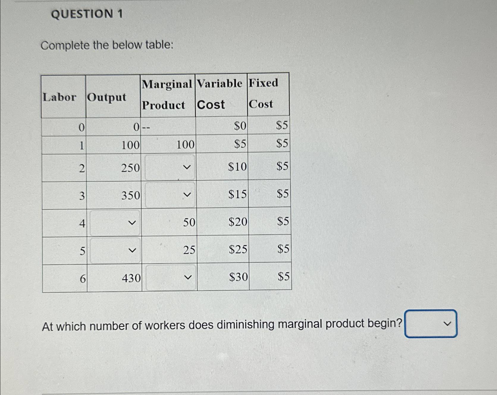 Solved QUESTION 1Complete the below | Chegg.com Solved QUESTION 1Complete the below | Chegg.com