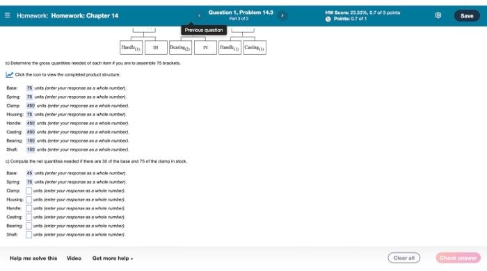 Homework: Homework: Chapter 14 Question 1. Problem | Chegg.com