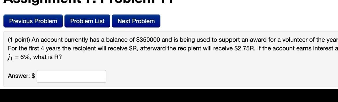 Solved Assignment 7: Problem 10 Previous Problem Problem | Chegg.com Solved Assignment 7: Problem 10 Previous Problem Problem | Chegg.com