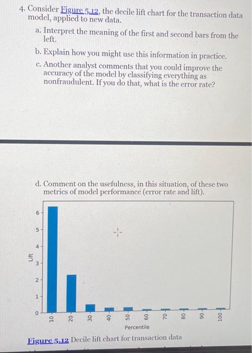 Solved 4. Consider Figure 5.12, the decile lift chart for | Chegg.com