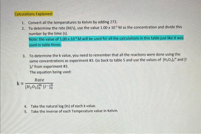 Solved Kinetics Lab continued During kinetics part 1, you | Chegg.com
