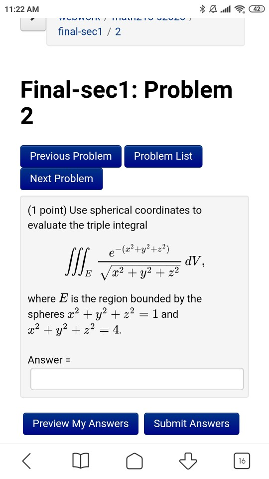 Solved 11:22 AM 42 vvvvvINT HIIULILIULULUI final-sec1 / 2 | Chegg.com