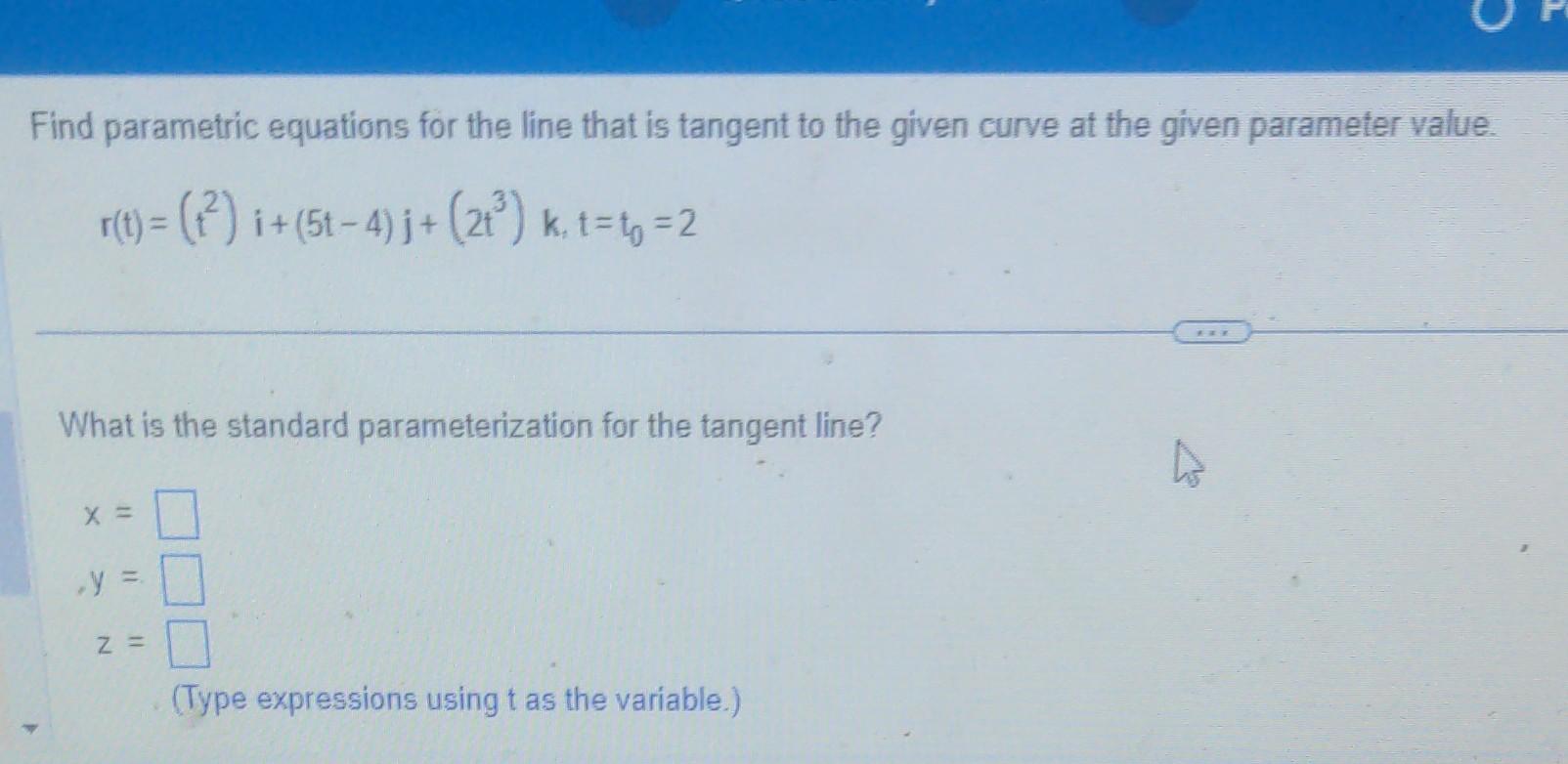 Solved Find parametric equations for the line that is | Chegg.com
