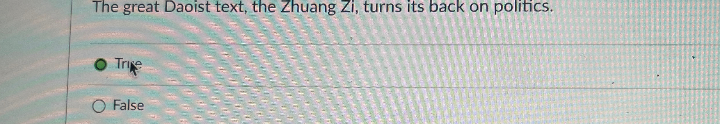Solved The great Daoist text, the Zhuang Zi, ﻿turns its back | Chegg.com
