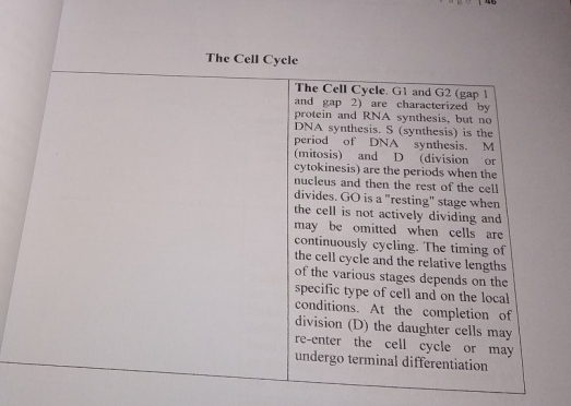 Solved The Cell CycleThe Cell Cycle. G1 ﻿and G2 (gap 1 ﻿and | Chegg.com