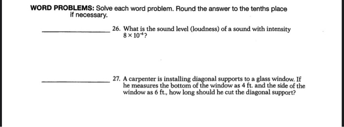 Solved WORD PROBLEMS: Solve each word problem. Round the | Chegg.com