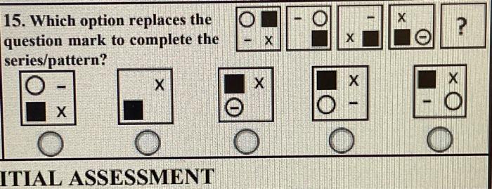 Solved 15. Which option replaces the question mark to | Chegg.com