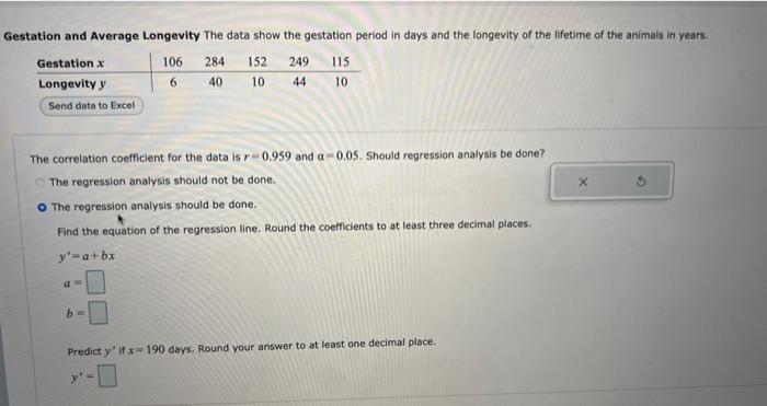 Solved correlation coefficient for the data is r=0.841 and | Chegg.com