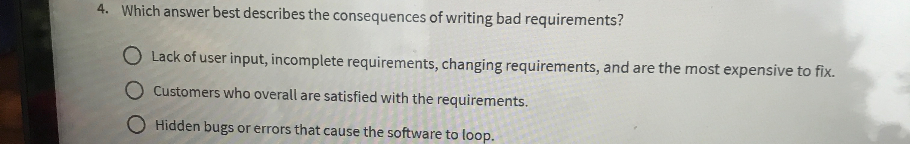 Solved Which answer best describes the consequences of | Chegg.com