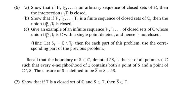 Solved (6) (a) Show that if T1,T2,… is an arbitrary sequence | Chegg.com