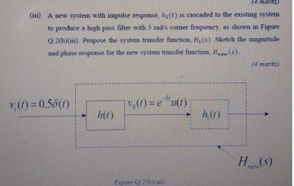 Solved Propose the system transfer function H1(s) Sketch | Chegg.com