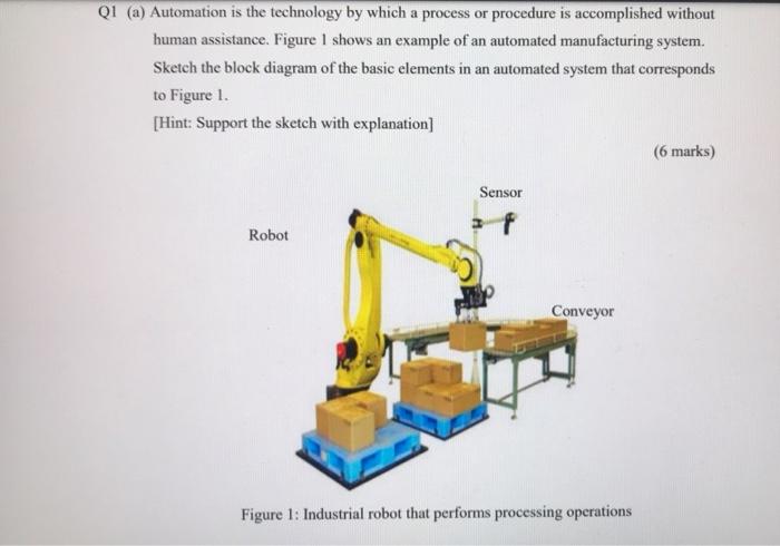 Solved QI (a) Automation is the technology by which a | Chegg.com