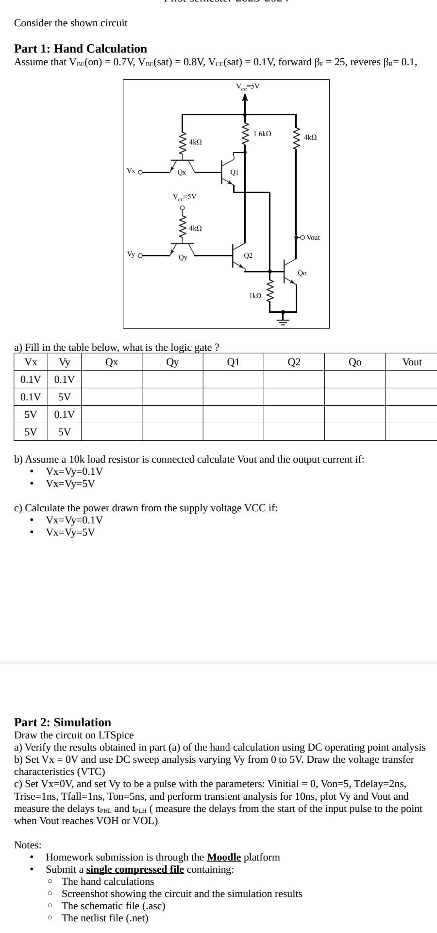 Solved Part 1: Hand Calculation Assume that \( | Chegg.com