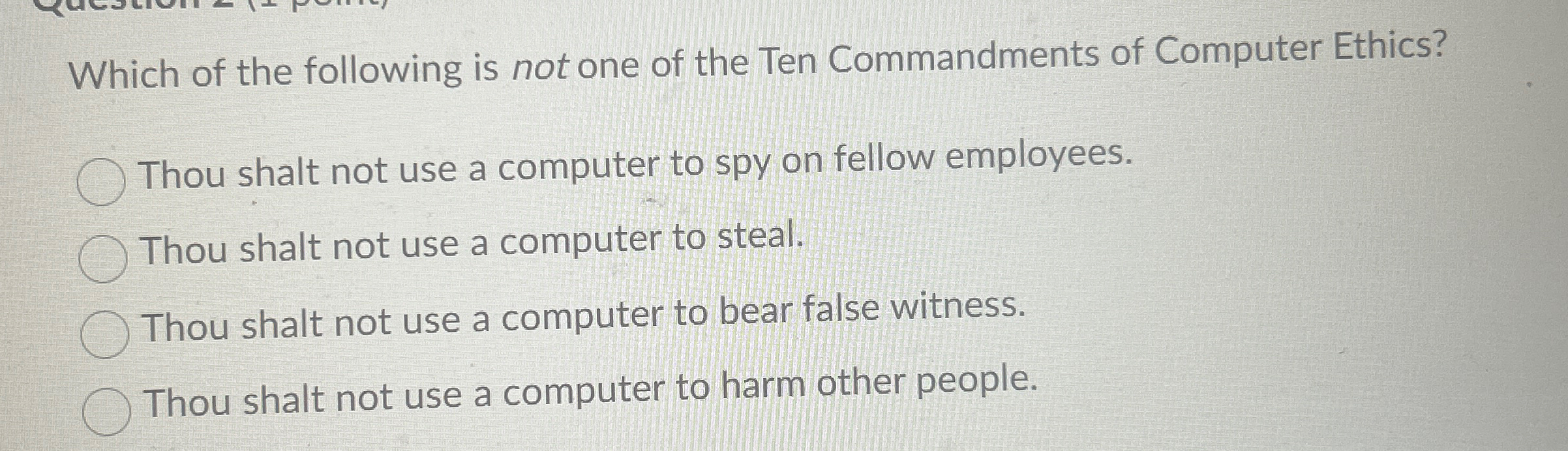 Solved Which of the following is not one of the Ten | Chegg.com