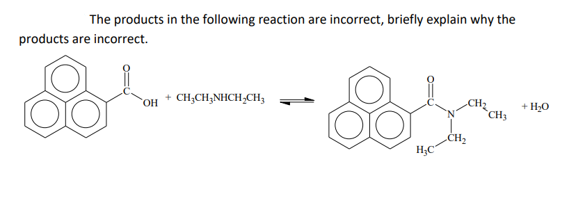 Explain why the products are incorrect | Chegg.com