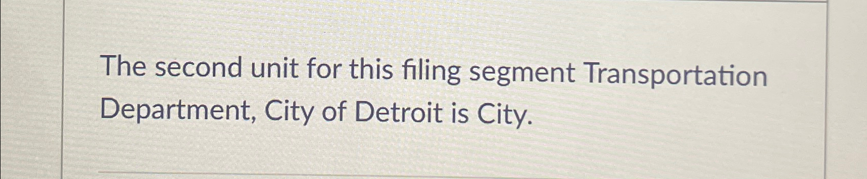 Solved The second unit for this filing segment | Chegg.com
