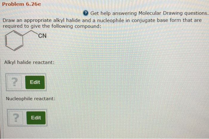 Solved Problem 6.26c Get help answering Molecular Drawing | Chegg.com