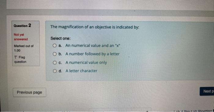 Solved The numerical aperture is set to match the objective | Chegg.com