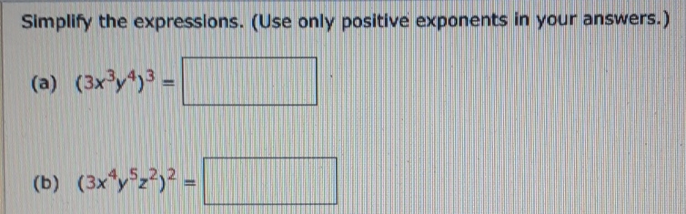 Solved Simplify the expressions. (Use only positive | Chegg.com